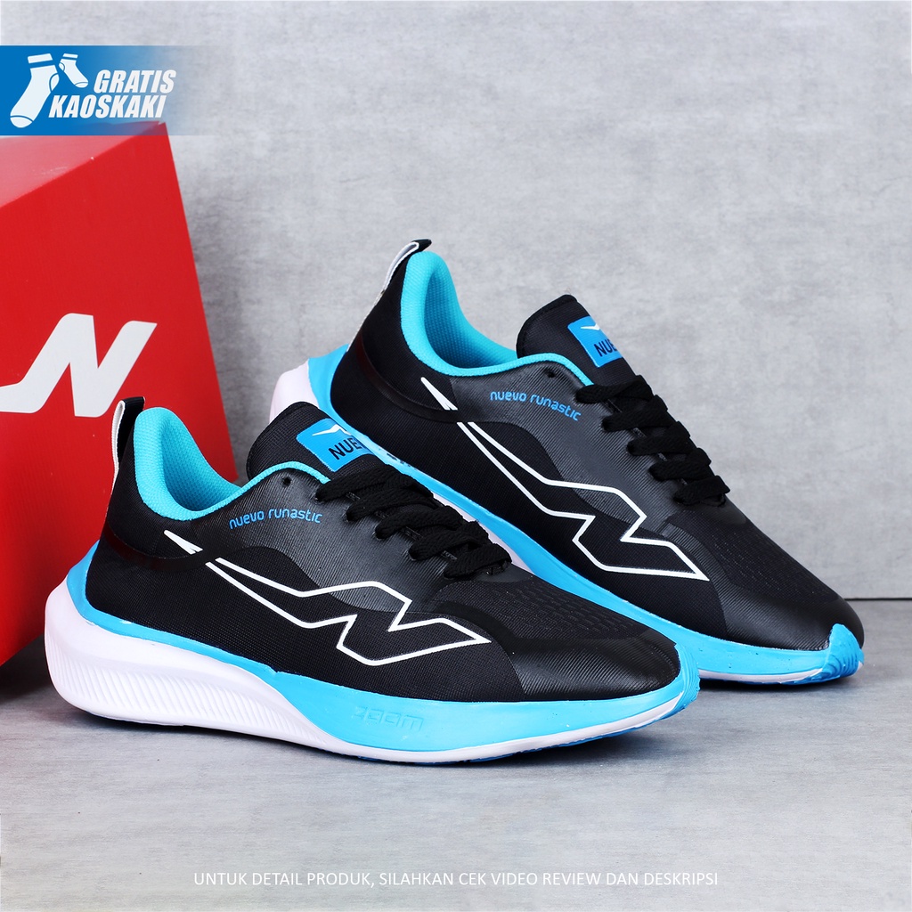 Jual SEPATU RUNNING NUEVO RUNASTIC HITAM BIRU TERBARU SEPATU PRIA ...