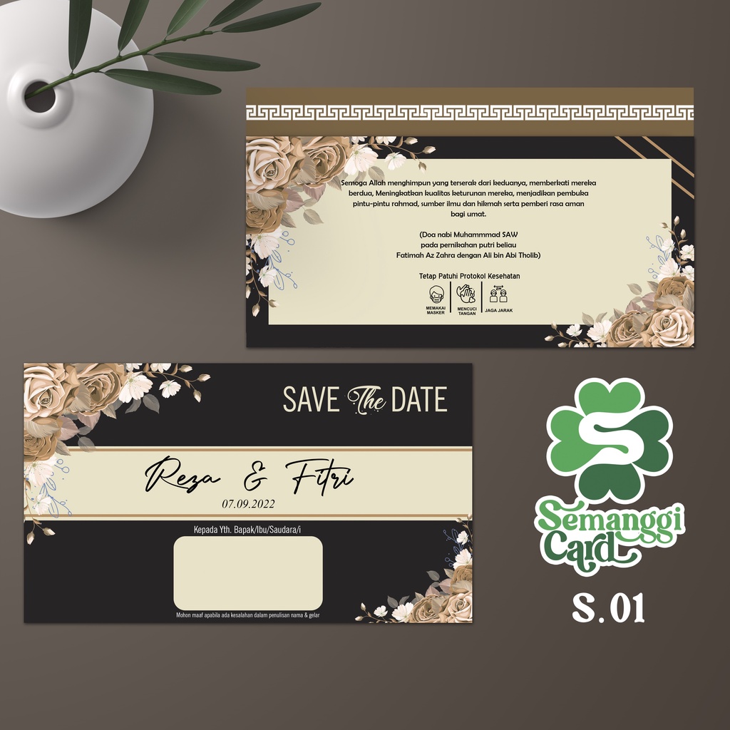 Jual Blangko Undangan Semanggi 01 | Blangko Undangan | Undangan Murah ...