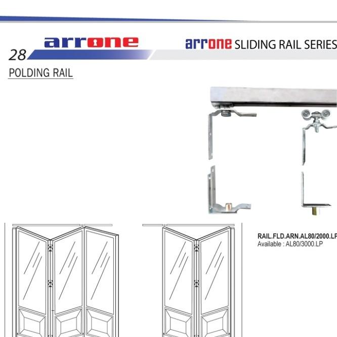 Jual Rel Pintu Lipat Alumunium Lengkap 4 Daun Rel 4M | Shopee Indonesia