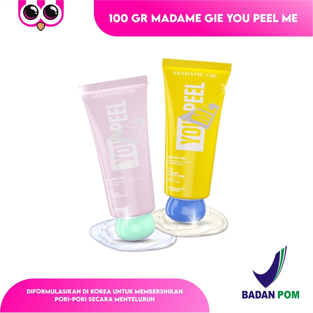Jual 100 GR MADAME GIE YOU PEEL ME CLEANSER PEELING GEL / PENGANGKAT SEL KULIT MATI | Shopee ...