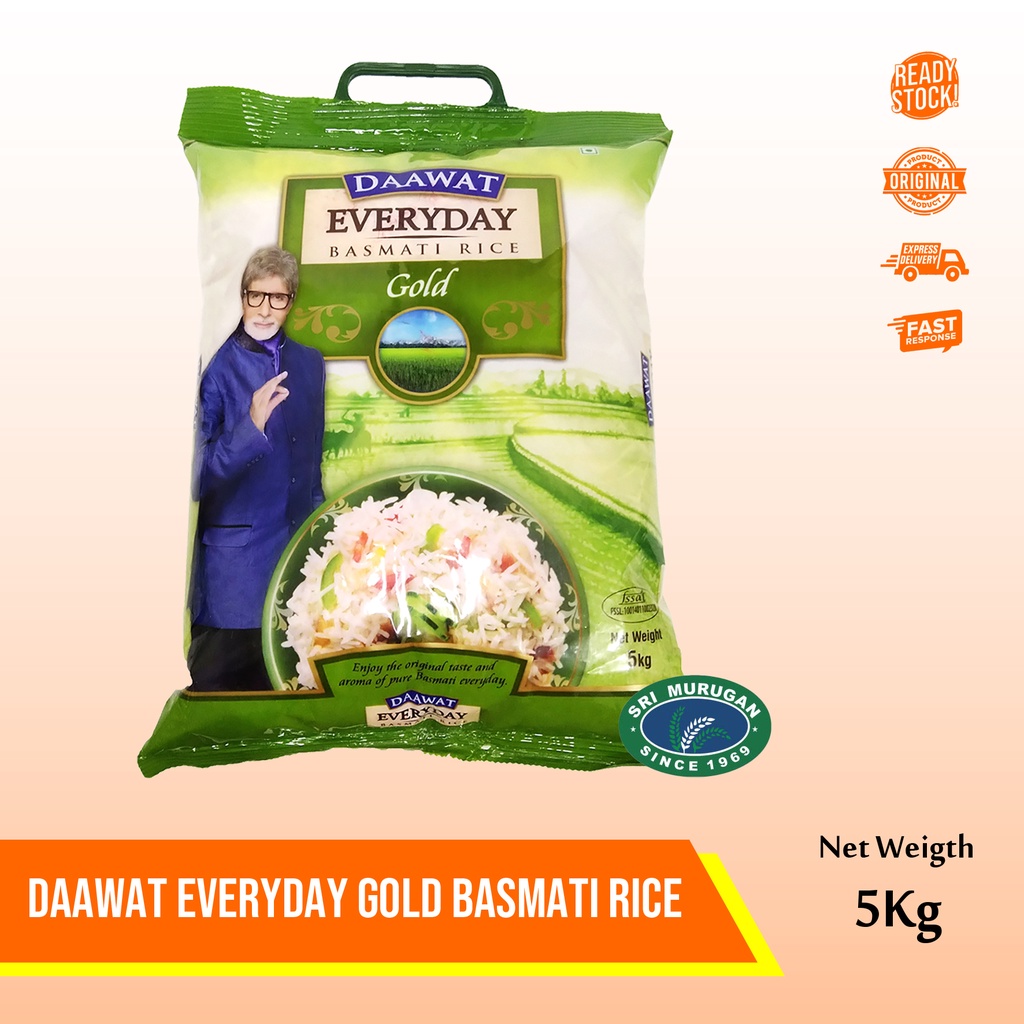 Jual DAAWAT EVERYDAY GOLD BASMATI RICE 5 Kg | Shopee Indonesia