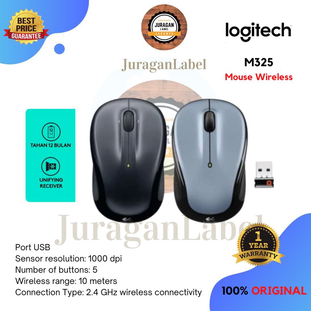 Jual LOGITECH M325 Mouse Wireless With Unifiying Receiver Original ...
