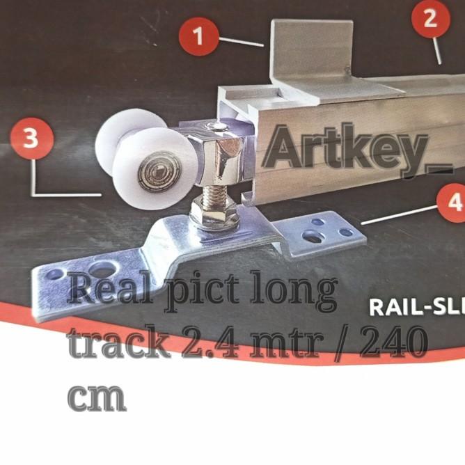 Jual Rel Pintu Sliding/Geser Aluminium Panjang 240 Cm/J5 Good Quality | Shopee Indonesia