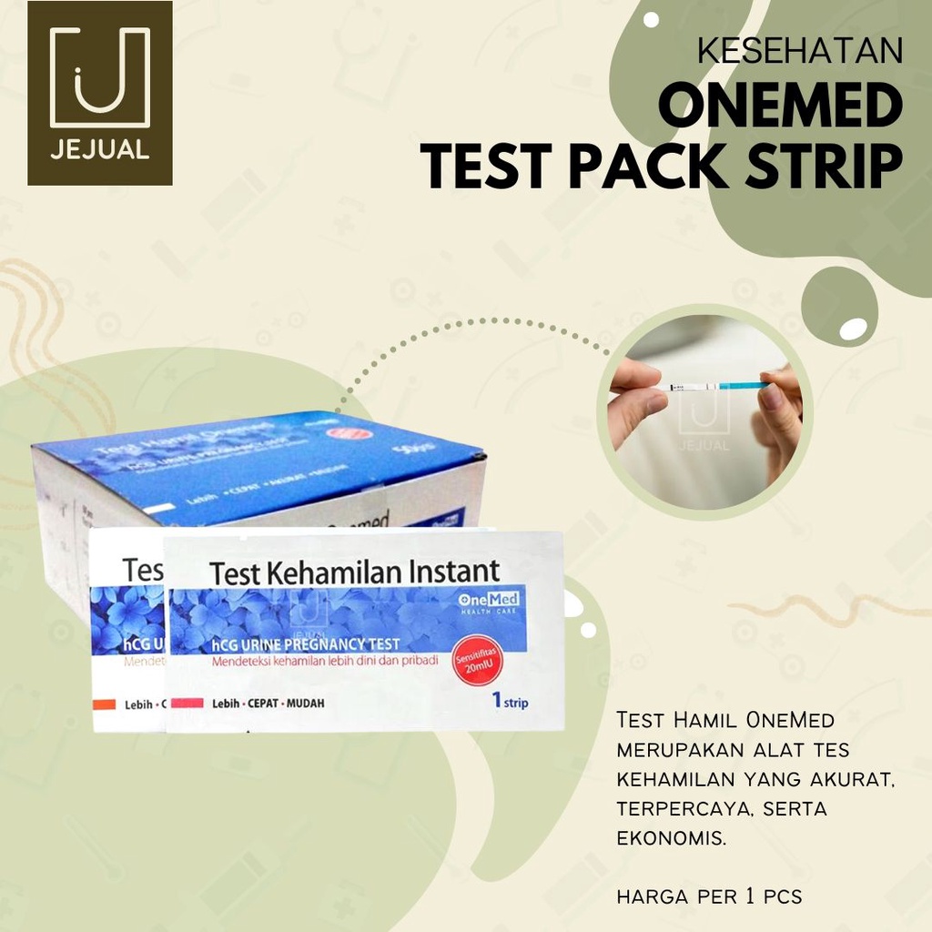 Jual TEST PACK ONEMED Tes Hamil/Kehamilan Alat Cek Pribadi Tespack ...