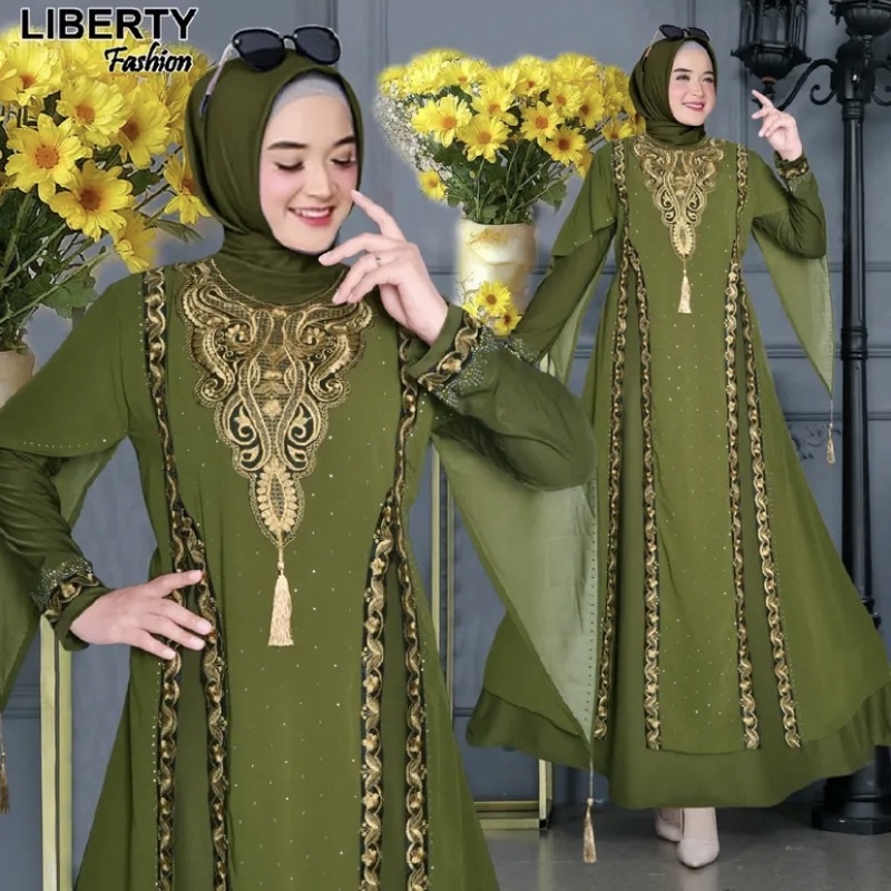 Jual RINA BUSANA - COD - Gamis Abaya Warna Army - Abaya Warna Terbaru ...