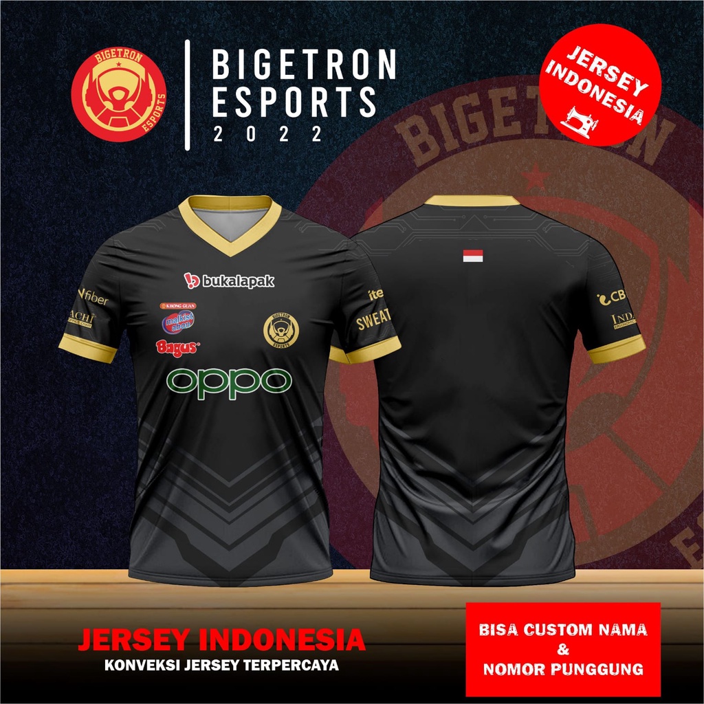 Jual JERSEY GAMING BIGETRON ESPORTS NEW 2022 BAJU KAOS GAMING PREMIUM ...