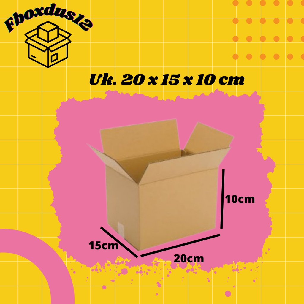 Jual Kardus/Dus/Box Uk.20x15x10cm Baru Polos Tebal Kuat KMK/125 BFlute ...