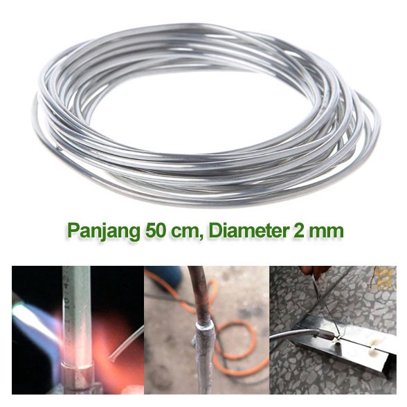 Jual Kawat Las Aluminium Flux Wire Panjang 50 Cm Diameter 2 Mm | Shopee ...