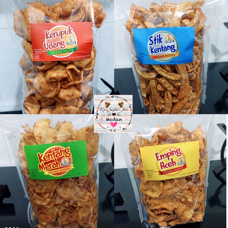 Jual Kerupuk Emping Aceh Kripilk Stik Kentang Krupuk Udang dan Kentang ...