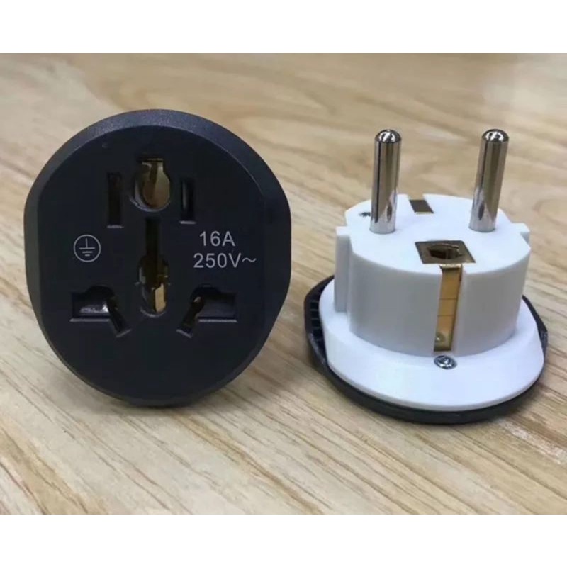 Jual konverter AC adaptor over steker 250v 16A travel soket listrik ...