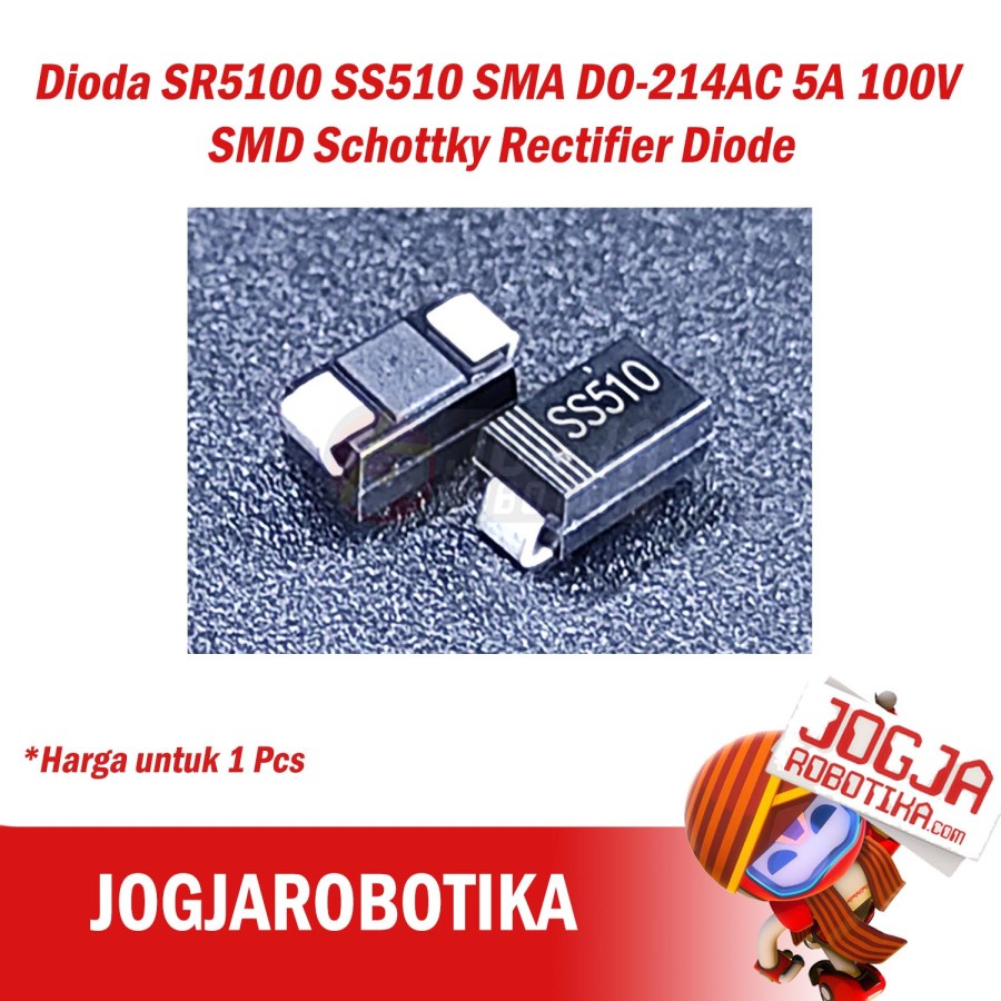 Jual Dioda SR5100 SS510 SMA DO-214AC 5A 100V SMD Schottky Rectifier Diode | Shopee Indonesia