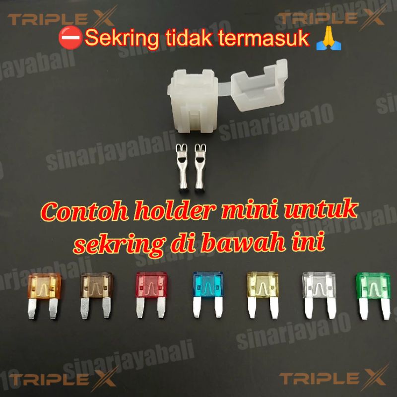 Jual rumah sekring mini fuse tancap tempat skring holder dx mini colok ...
