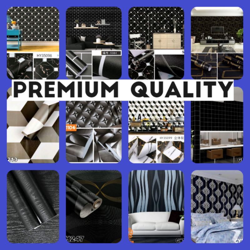 Jual Wallpaper Hitam Wallpaper Dinding Hitam Wallpaper Dinding Ruang ...