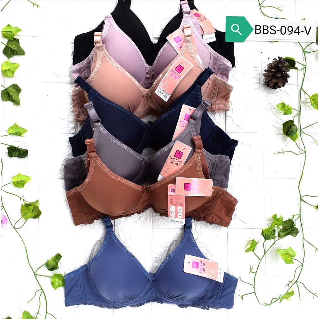 Jual BH Lingcao Tanpa Kawat BRA Sehari Hari Busa Tipis Kait 2 Cup B ...