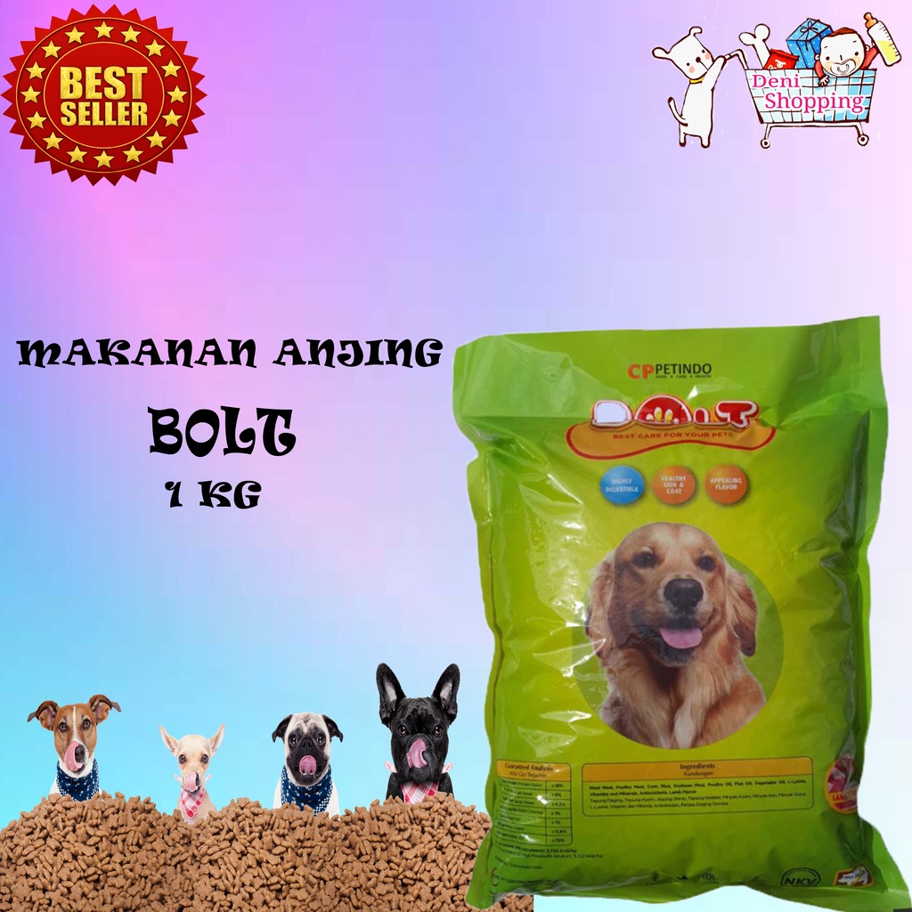 Jual Makanan Anjing BOLT DOG LAMB Repack 1 KG | Shopee Indonesia