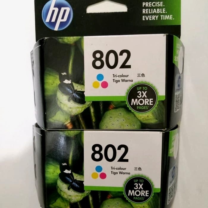 Jual Tinta HP 802 XL Colour Original | Shopee Indonesia