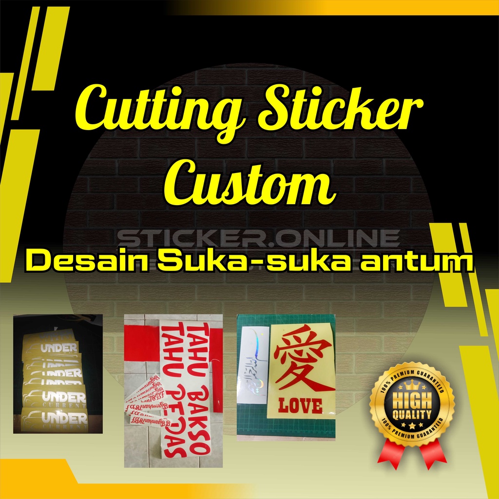 Jual Cutting Sticker Custom desain suka-suka | Stiker Custom | Shopee ...