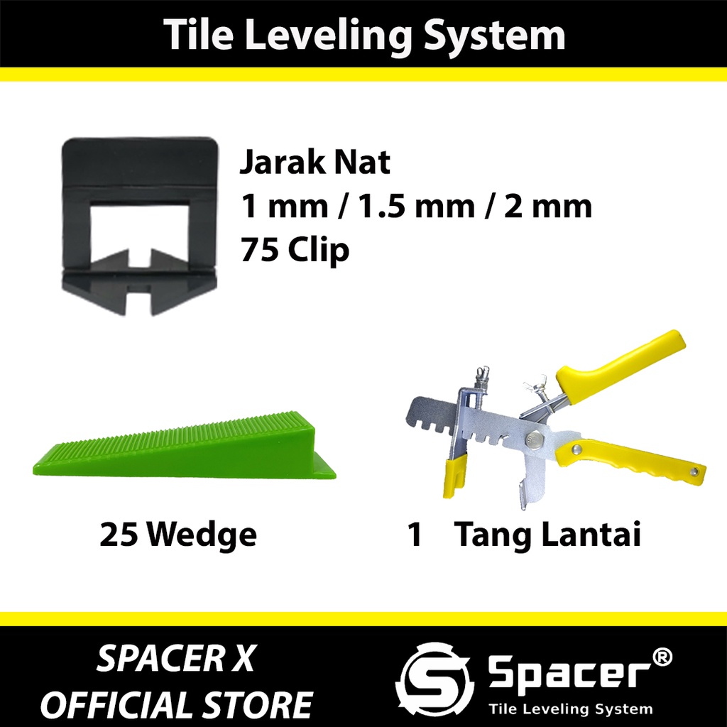 Jual Paket Murah Tile Leveling System 75 Clip / 25 Wedge / 1 Tang ...
