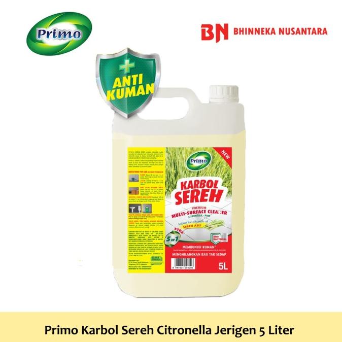 Jual Primo Karbol Sereh Premium Citronella Jerigen 5 Liter Shopee