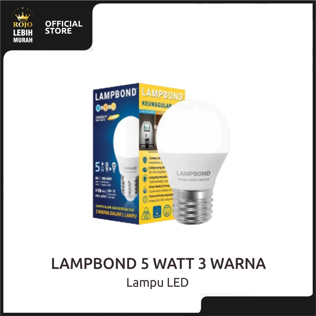 Jual Lampbond Lampu Bohlam 5 Watt 3 Warna | Shopee Indonesia