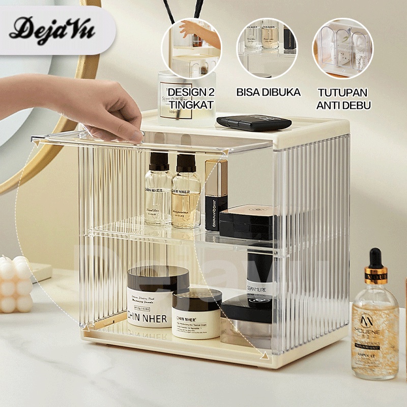 Jual Dejavu Kotak penyimpanan Rak Meja Parfum Transparan Laci Organizer ...