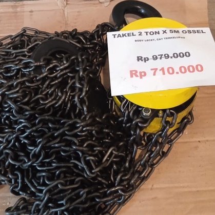 Jual OBRAL EX DISPLAY OSSEL Takel Chainblock Katrol Rantai 2 Ton 5 ...