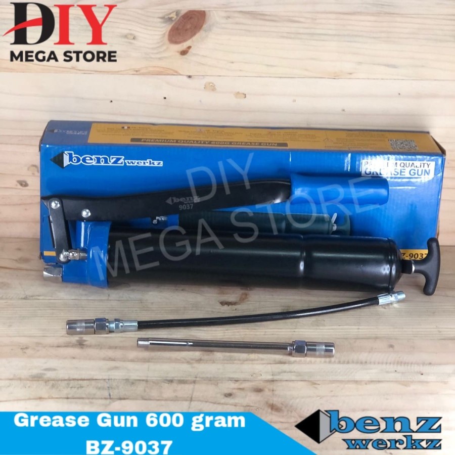 Jual Pompa gemuk tangan 600 CC grease gun 600 gram benz werkz BZ-9037 ...