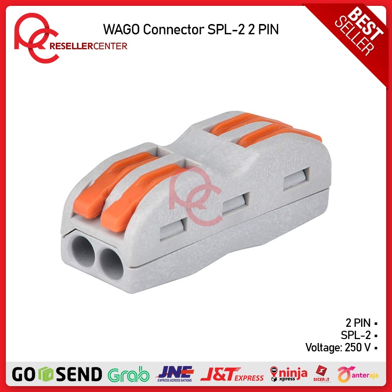 Jual [WAGO SPL-2 10PCS] WAGO Connector SPL-2 2 PIN Compact Terminal Block Lever Cage Clamp - PCT ...