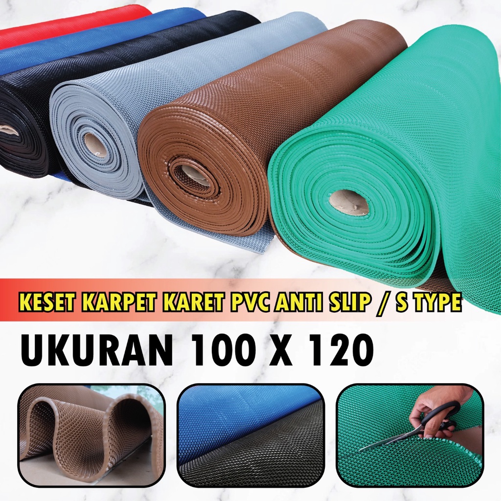 Jual Keset Karpet Karet PVC Anti Slip Kamar Mandi Karpet Masjid 100 x ...