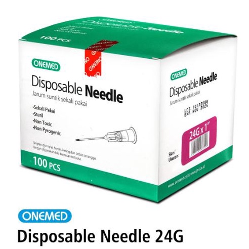 Jual Jarum OneMed 23G dan 24G/ Disposable Needle 23G dan 24G ONEMED | Shopee Indonesia