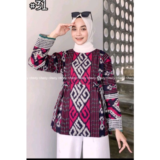 Jual BLUS TENUN CANTIK/BLUS KERJATENUN/HENGOUT | Shopee Indonesia