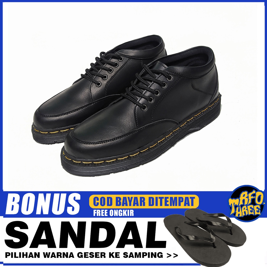 Jual RFOTHREE Sepatu Formal Pria Kulit Pantofel Semi Boots Dokmart Work ...
