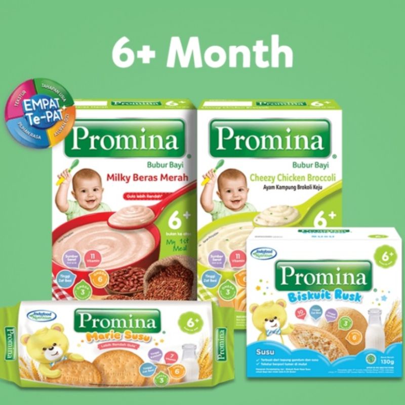 Jual Promina 6+ bulan MPASI bubur cereal biskuit camilan | Shopee Indonesia