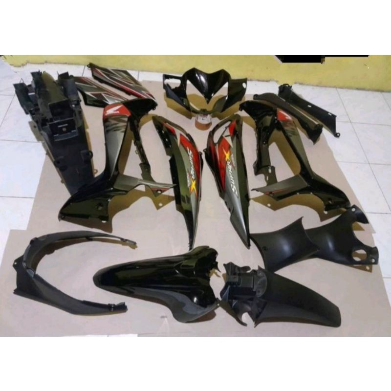 Jual COVER BODY HALUS DAN KASAR FULLSET HONDA SUPRA X 125 NEW BATMAN ...