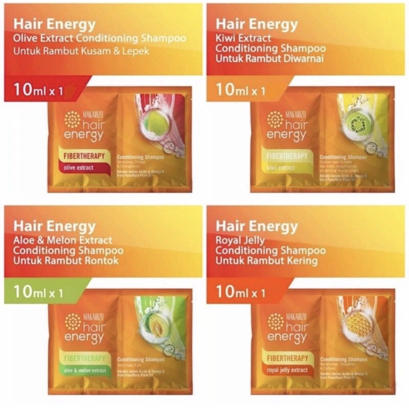 Jual Makarizo Hair Energy Fibertheraphy Conditioning Shampoo Sachet ...