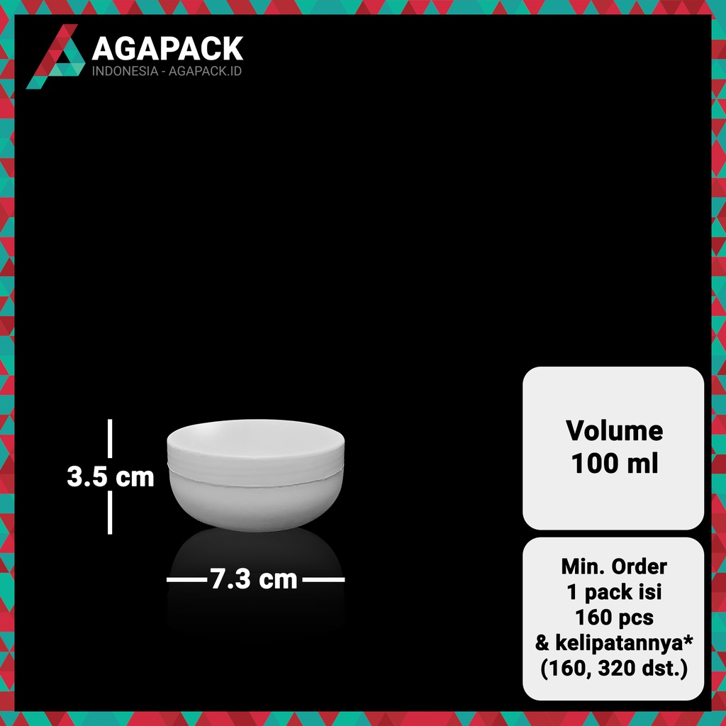 Jual Pot Pomade 100gr 100gram 100 gram gr ml Plastik Lulur Scrub Bali ...