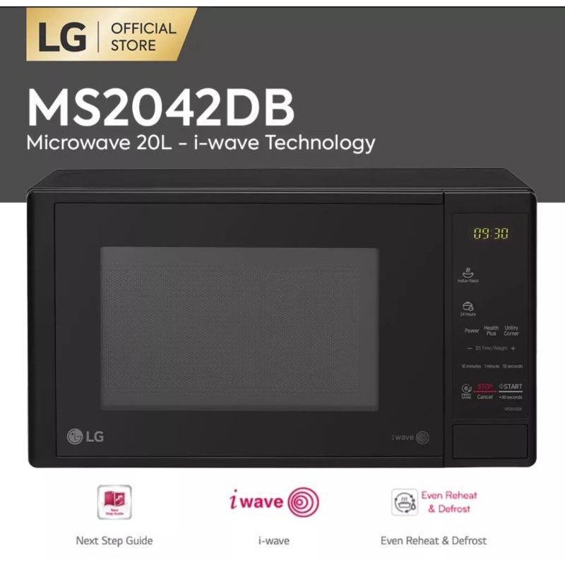 Jual MICROWAVE LG MS2042DB i-wave microwave kapasitas 20 liter Low watt | Shopee Indonesia