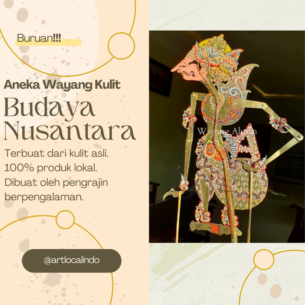 Jual WAYANG KULIT Basukarno Alusan 50 cm | Shopee Indonesia