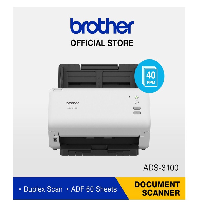 Jual Scanner Brother ADS-3100 Desktop Document Scanner - Resmi | Shopee ...