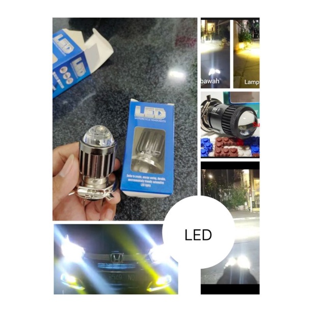 Jual LAMPU LED LASER H4 50 WAT MOBIL/MOTOR SUPER TERANG JAUH-DEKAT ...
