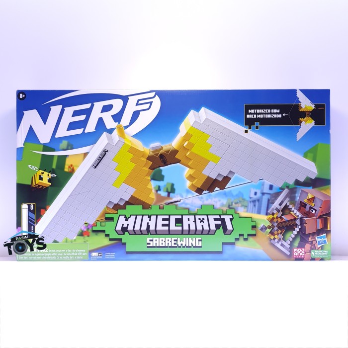 Jual NERF Minecraft Sabrewing Motorized Blaster Bow | Shopee Indonesia