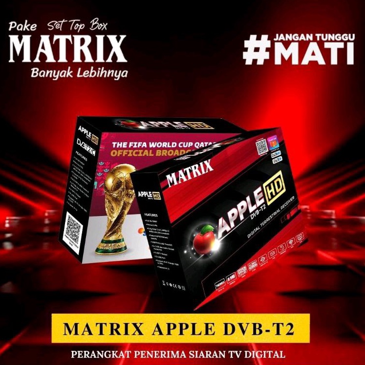Jual Set Top Box STB Digital Matrix Apple Merah HD/STB Luby DVB T2 ...