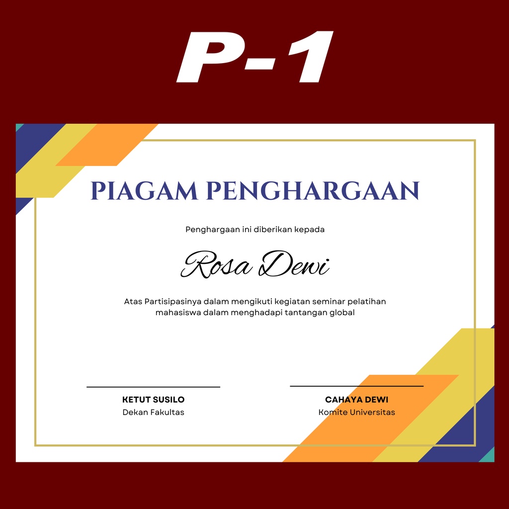 Jual Cetak Piagam penghargaan lomba prestasi sekolah dan lembaga Paud Tk Sd madrasah Tpq Tpa ...
