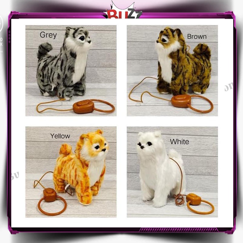 Jual Mainan Anak Boneka Kucing Berjalan Bergerak Kucing Gerak Jalan ...