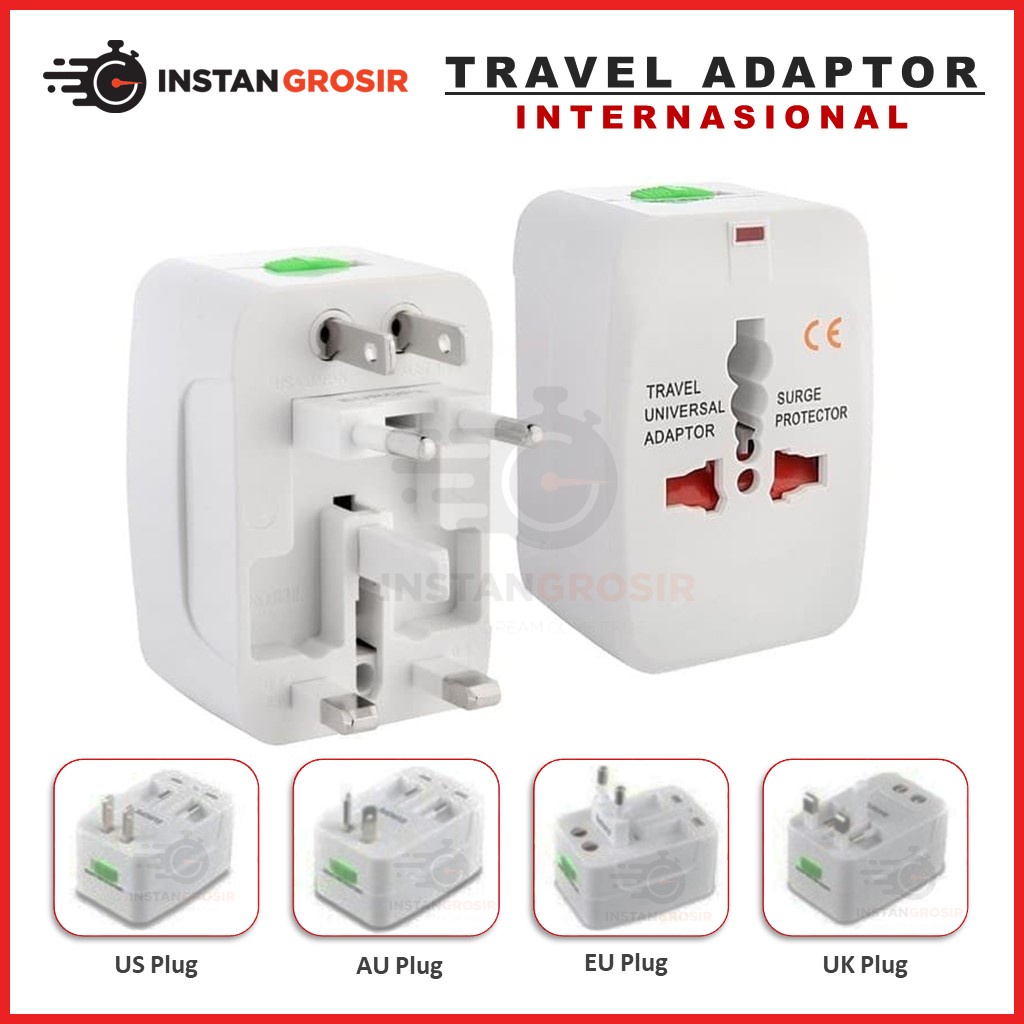 Jual Travel Adaptor internasional colokan listrik universal steker all ...