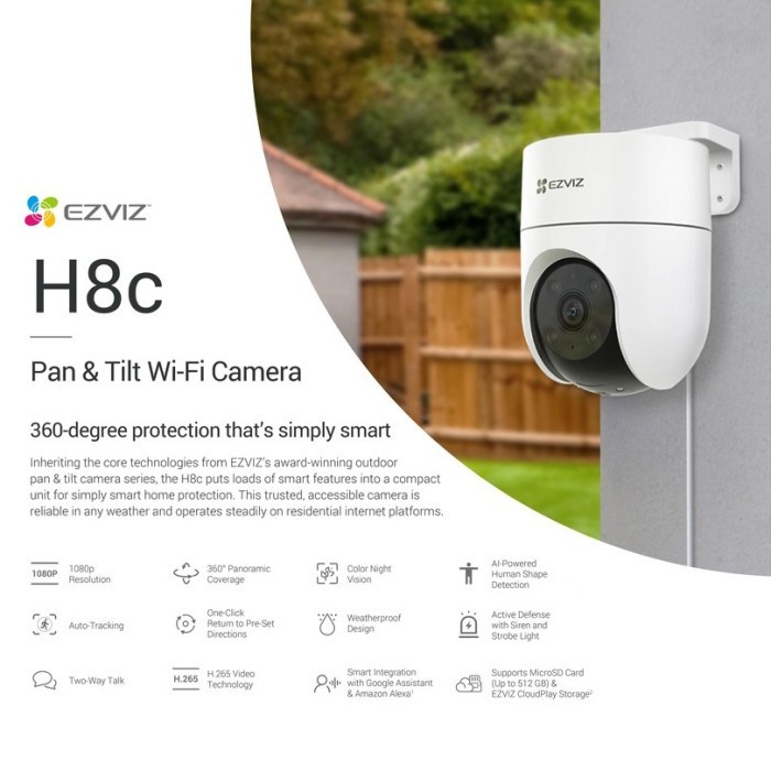 Jual Ip Camera CCTV Ezviz H8C 2MP Smart Home Outdoor | Shopee Indonesia