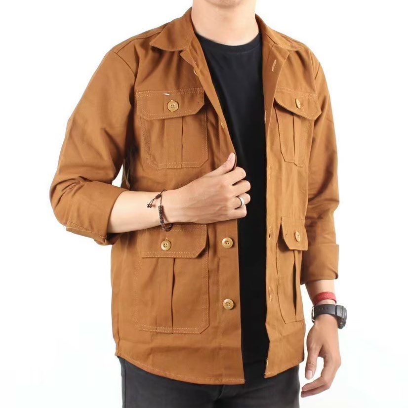 Jual Jaket Semi Parka Pria Wanita Saku 4 Terbaru M L XL XXL Original ...
