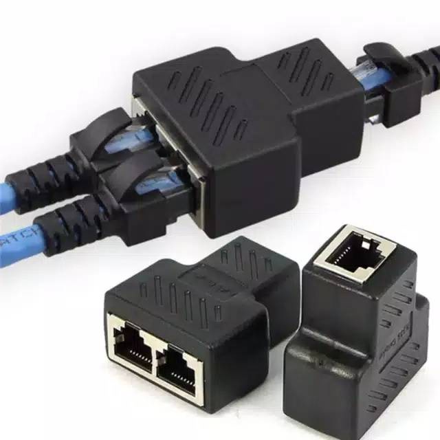 Jual Double Barel RJ45 Perpanjangan Kabel RJ45 Adapter Converter Kabel ...