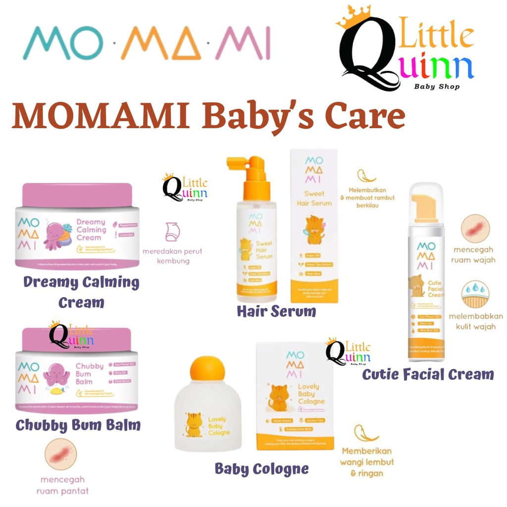 Jual MOMAMI Calming Rub / Cutie Facial Cream / Chubby Bum Balm / Baby ...