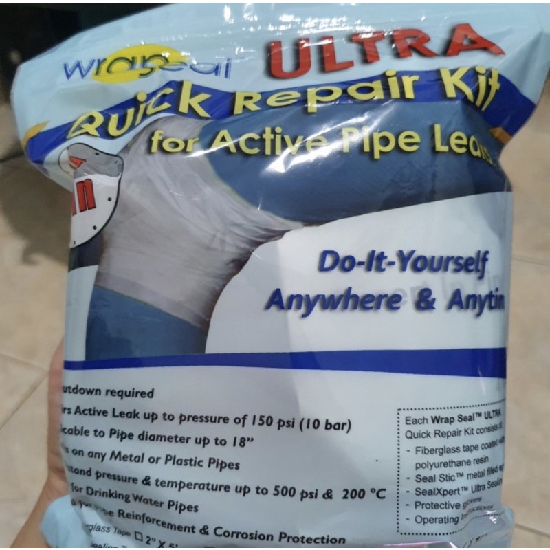 Jual WRAP SEAL ULTRA QUICK REPAIR KIT FOR ACTIVE PIPE LEAKS SIZE 4"x12 ...